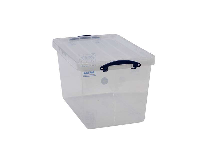Really Useful Box - Transparent nestable reinforced box 56l stackable on
